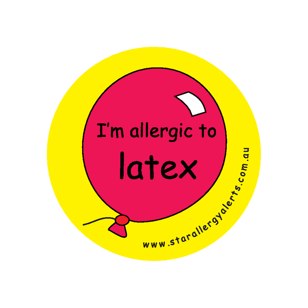 I'm allergic to Latex - badge – Star Allergy Alerts